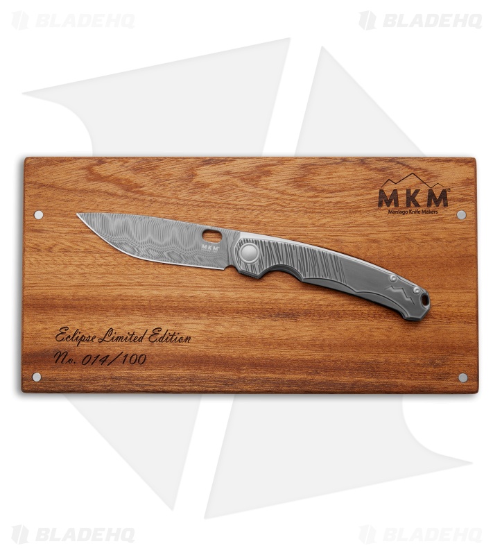 MKM Eclipse Limited Edition Pocket Knife Titanium Damasteel