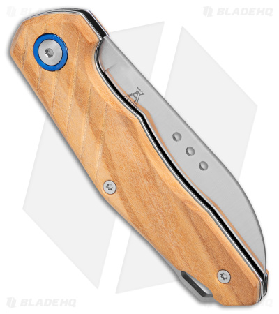 MKM Anso Root Slip Joint Knife Titanium + Olive Wood