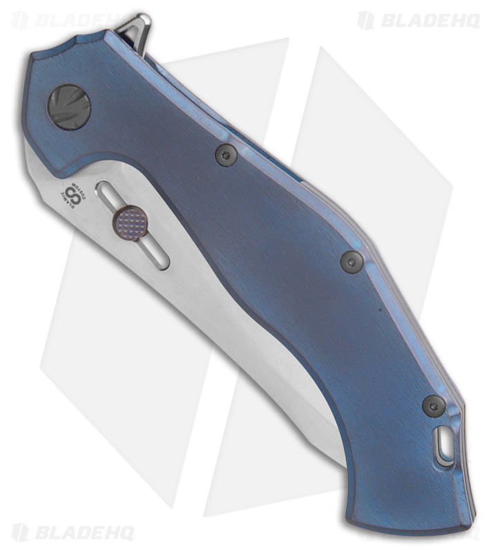Olamic Soloist Agent Knife Kinetic Ocean Blue Ti - Blade HQ