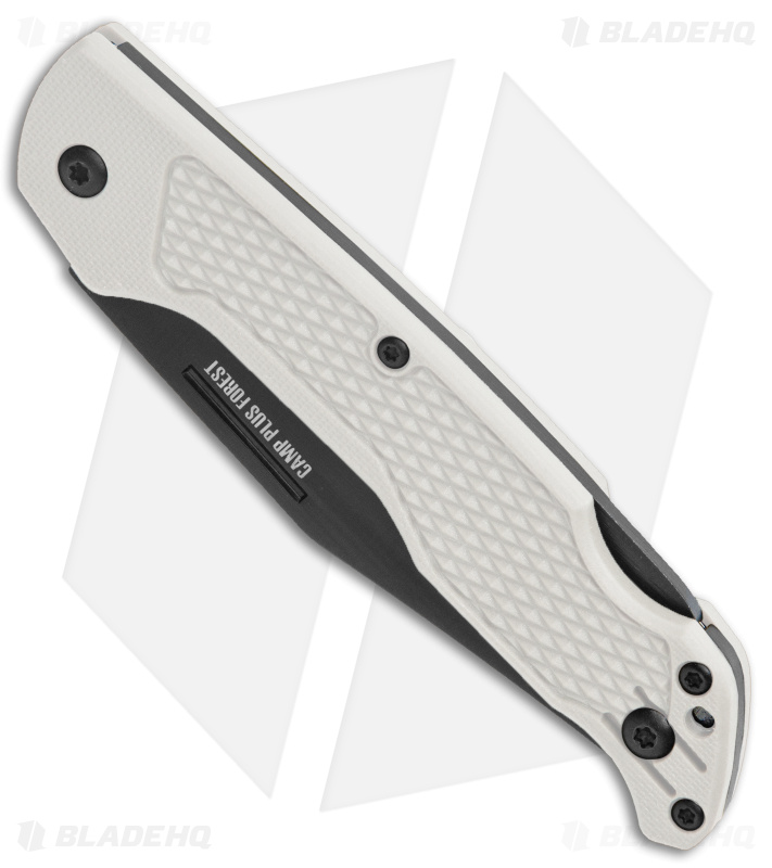 Ontario Camp Plus Lock Back Knife GFN White - Blade HQ