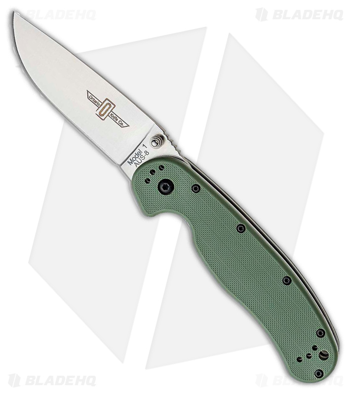 Ontario RAT Model 1 Liner Lock Green (SW) - Blade HQ