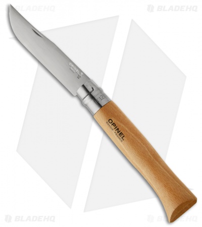 Opinel No 12 Folding Knife Beechwood (4.75" Satin) #12 - Blade HQ