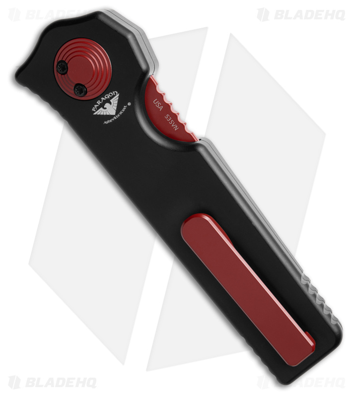 Paragon Krazor Gravity Knife Black Alum (Red) - Blade HQ