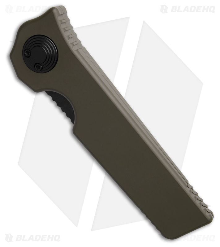 Paragon Krazor Gravity Knife OD Green Aluminum DLC - Blade HQ