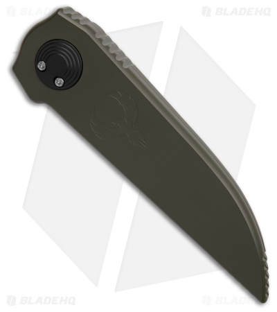 Paragon Phoenix Knife Green Alum (3.8" Satin) - Blade HQ