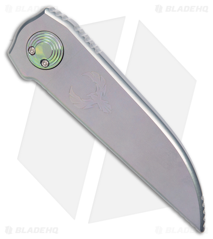 Paragon Phoenix Gravity Knife Green Ti (3.9" SW) - Blade HQ