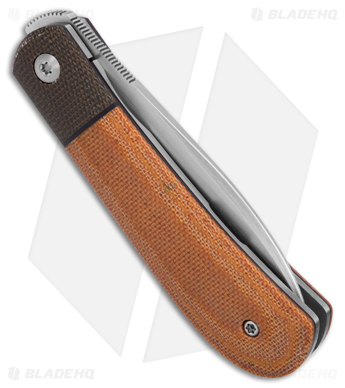 Pena Custom Zulu Knife Brown Mic (3" Satin) - Blade HQ