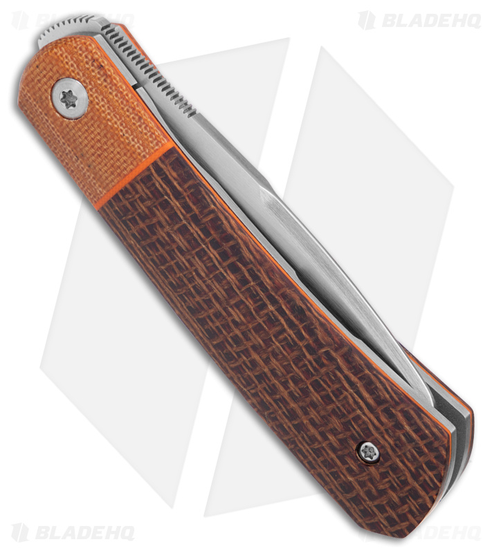 Pena Knives Custom Apache Liner Lock Knife Burlap Micarta (2.75" Satin ...