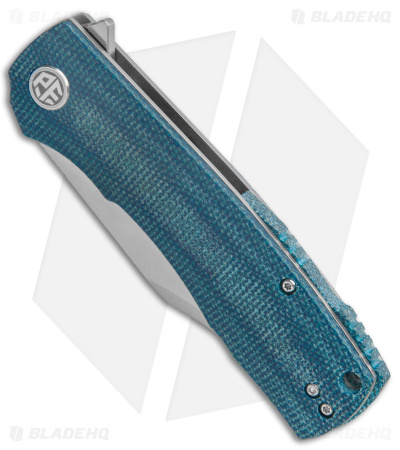 Petrified Fish Victor Liner Blue Micarta | Stonewash - Blade HQ