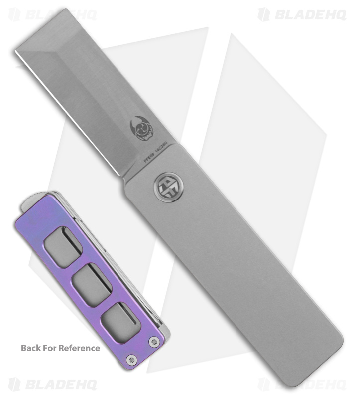 Petrified Fish Cash Knife Purple Titanium (Satin) - Blade HQ