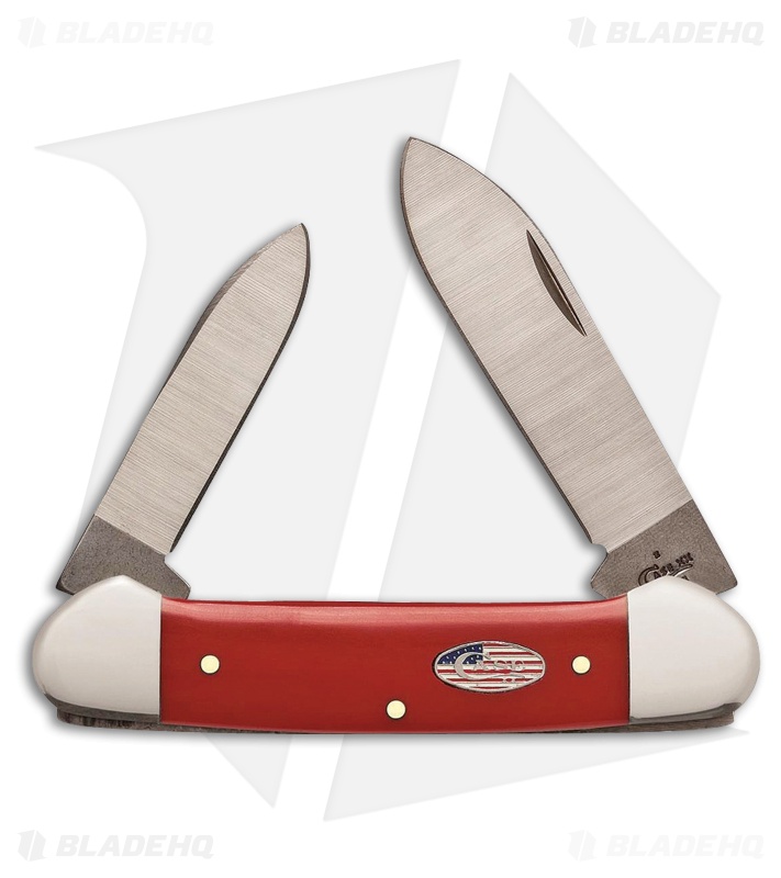 Case Cutlery American Workman Canoe Traditional Knife 3.625" Red ...