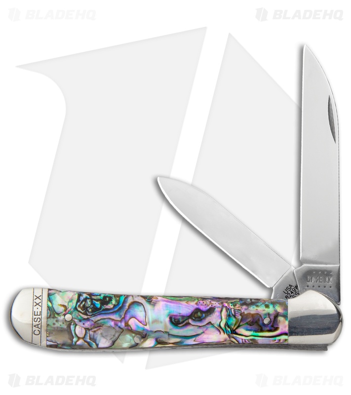 Case Copperhead Traditional Pocket Knife 3.875" Abalone 12023 - Blade HQ