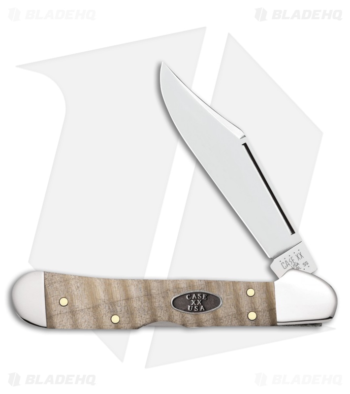 Case Mini Copperlock Pocket Knife 3.625" Natural Curly Maple (71749L SS ...