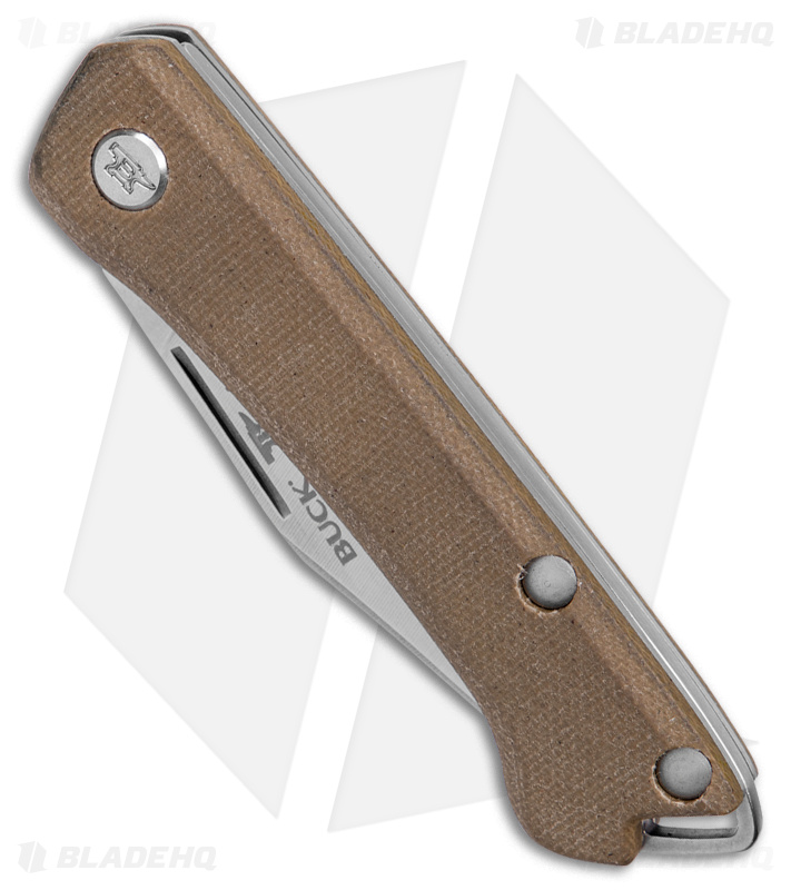 Buck 250 Saunter Clip Point Green Micarta (Satin) - Blade HQ