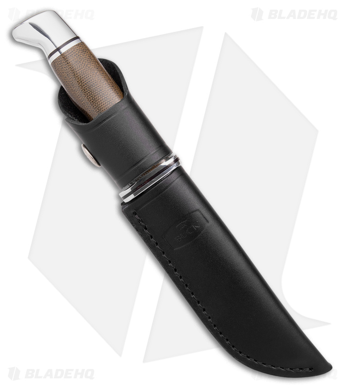 Buck 117 Brahma Pro Fixed Green Micarta (Satin) - Blade HQ