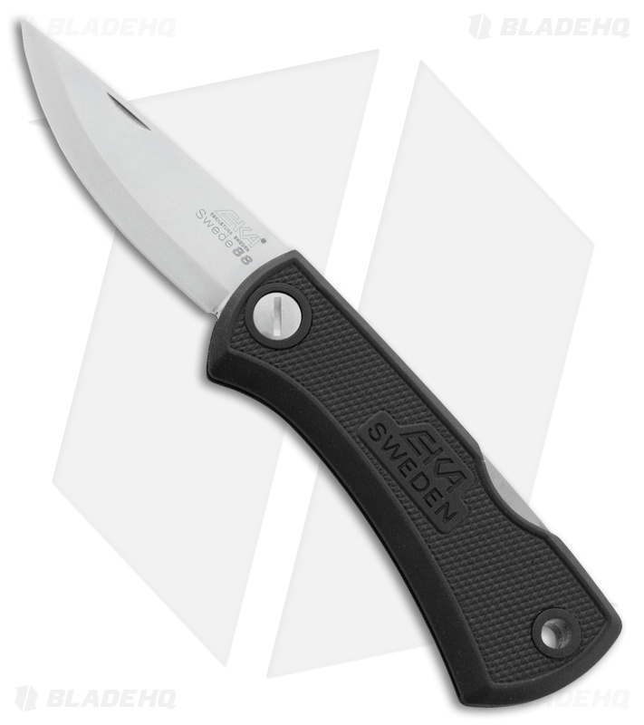 EKA Swede 88 Lockback Knife Black Kraton (2.8" Satin) 618108 - Blade HQ