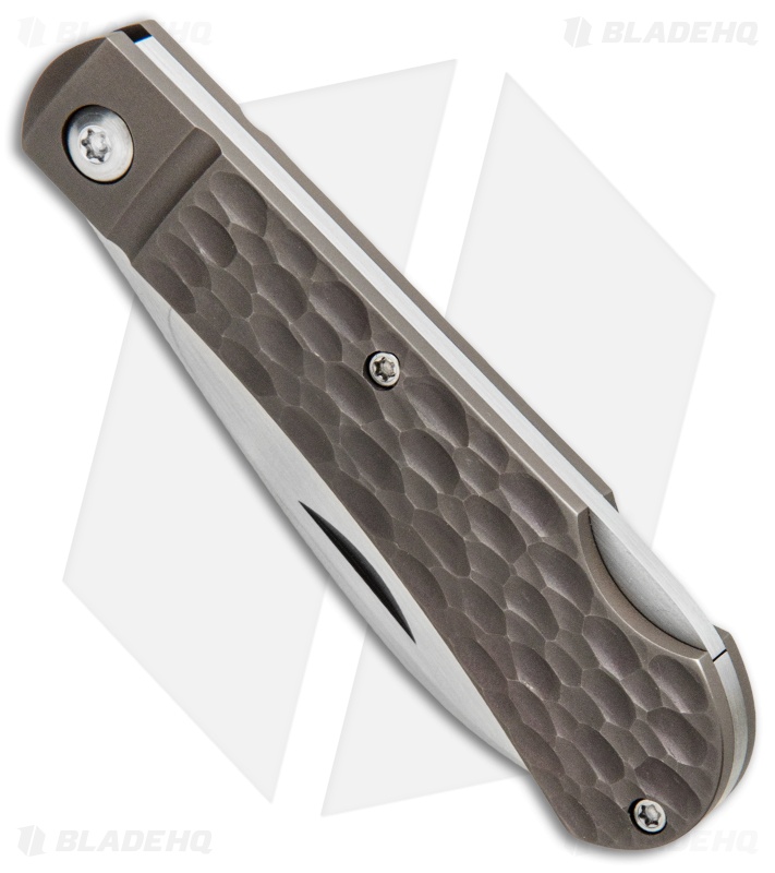 Pena Knives Custom Lockback Traditional Knife Sculpted Ti (2.88" Satin ...