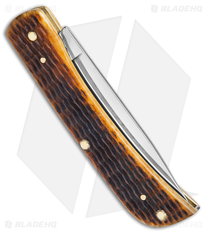 Case Sod Buster Jr Knife | Antique Bone/Rogers Corn Cob Jig - Blade HQ