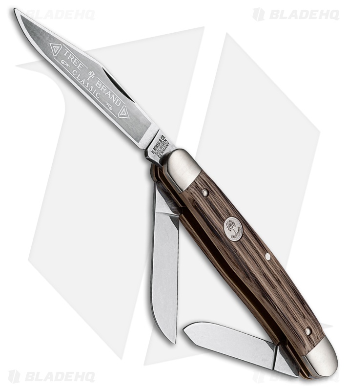 Boker Oak Series Trapper Pocket Knife 5.125" Oak Wood (112525OT) - Blade HQ