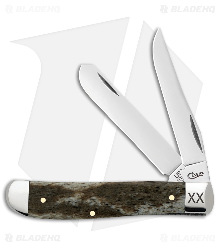 Case Mini Trapper Knife 3.5" Giraffe Bone (EX207 SS) 25084 - Blade HQ