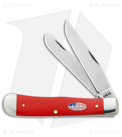 Case Trapper Knife 4.1" American Workman Smooth Red - Blade HQ