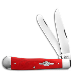 Case Trapper Knife - Smooth Red G-10 | 45400 - Blade HQ