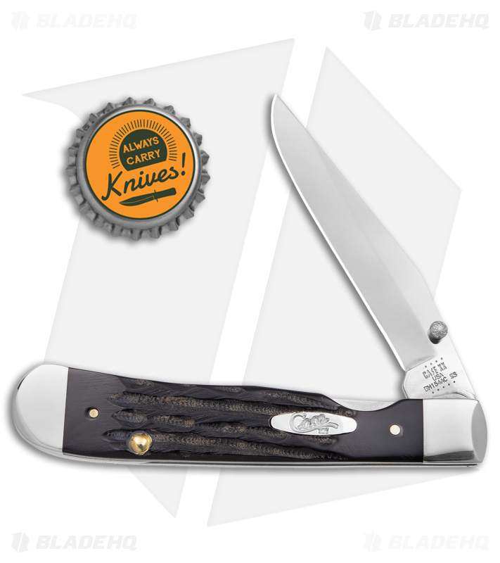 Case Kickstart TrapperLock Horn (BH154AC SS) - Blade HQ