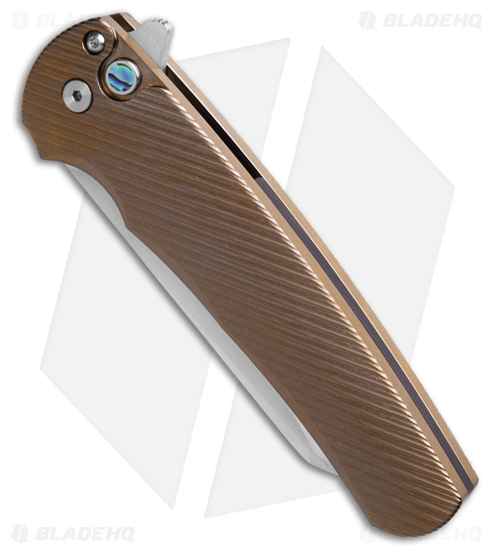 Pro-Tech Malibu Wharncliffe Knife Bronze (Mirror) - Blade HQ