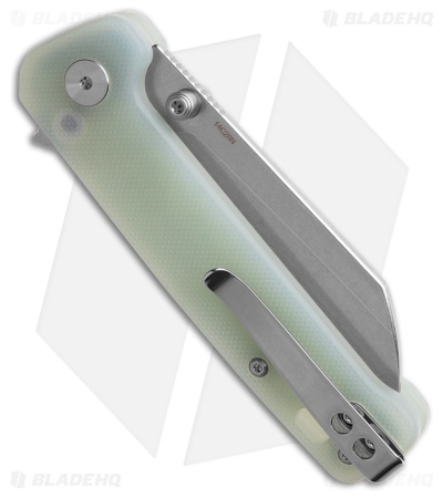 QSP Penguin Knife Jade G-10 Sheepsfoot Stonewash 14C28N