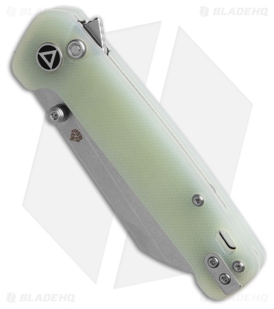 QSP Penguin Knife Jade G-10 Sheepsfoot Stonewash 14C28N