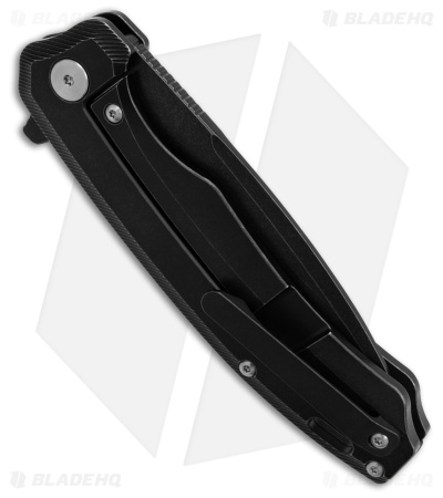 QSP Woodpecker Frame Lock Knife Black Ti (BW) - Blade HQ