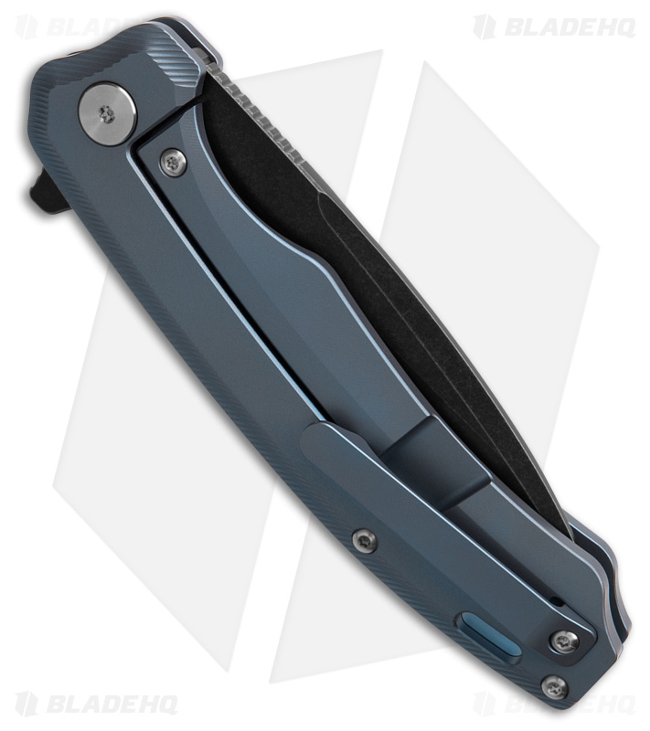 QSP Woodpecker F Lock Knife Blue Titanium (BW) - Blade HQ