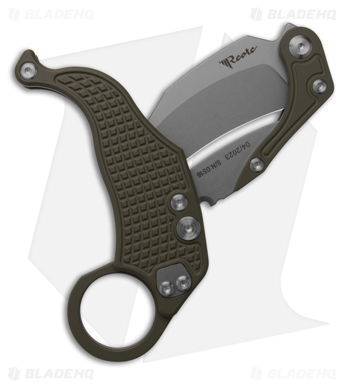 Reate EXO-K Karambit Gravity Knife Green (SW) - Blade HQ