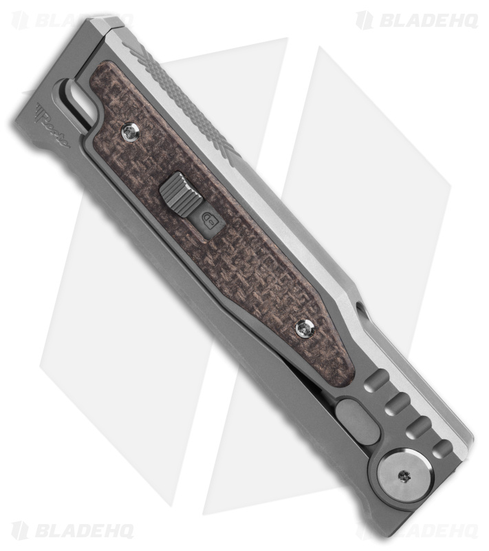 Reate EXO Tanto Grav Knife Ti/Brown Mic (2.95 SW) - Blade HQ