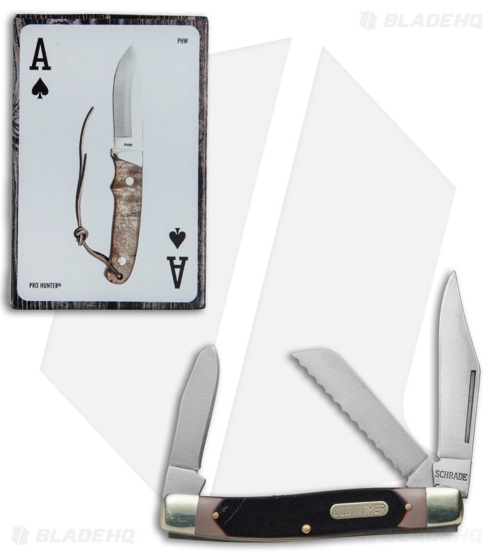 Old Timer Blazer Pocket Knife & Card Combo Set - Blade HQ