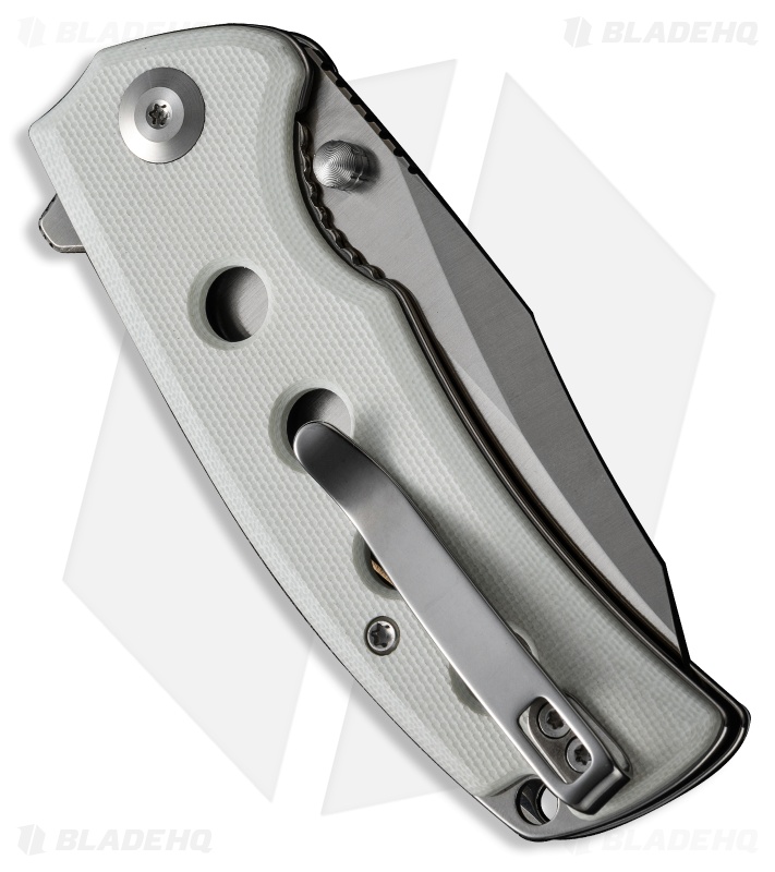 SENCUT Excalis White G-10 Reverse Tanto Satin 9Cr18MoV