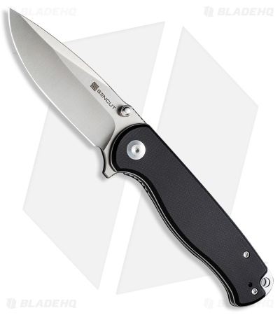 SENCUT Errant Knife Black Micarta Drop Point Satin 9Cr18MoV