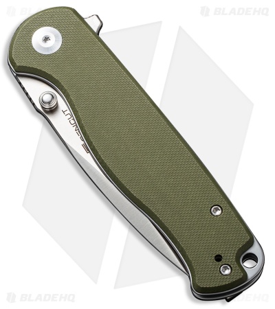 SENCUT Errant Knife Green G-10 Drop Point Satin 9Cr18MoV