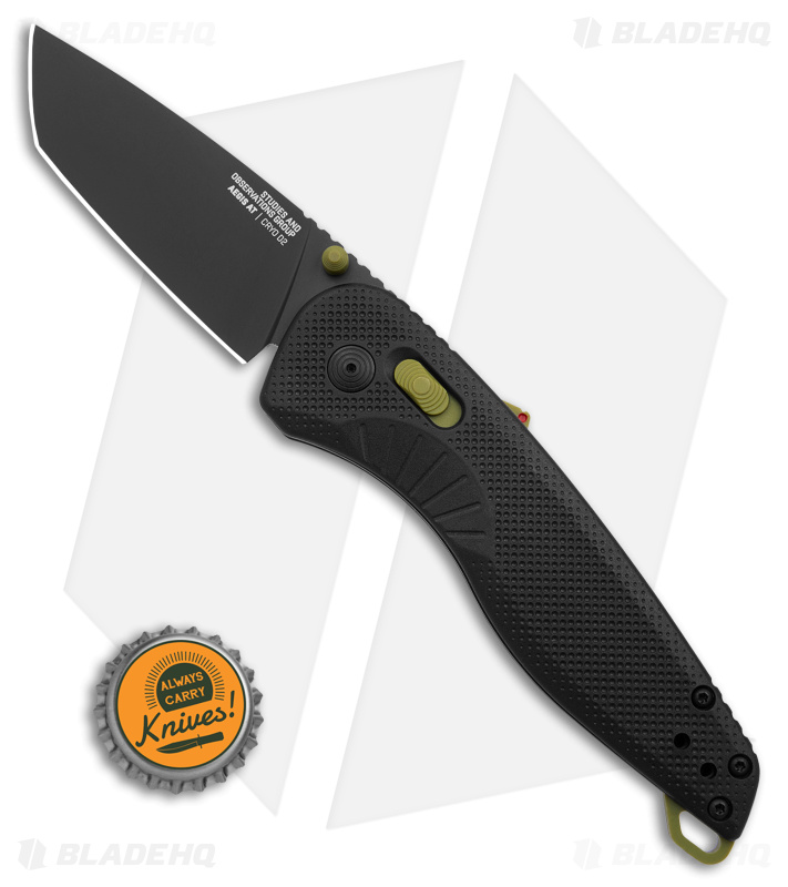 SOG Aegis AT Spring Assisted Tanto Knife Black - Blade HQ