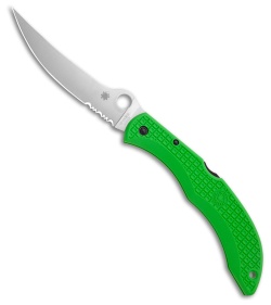 Spyderco Catcherman Sprint Run Knife Green LC200N - Blade HQ
