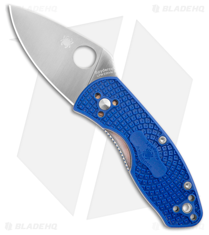 Spyderco Ambitious Lightweight Knife Blue + Plain | Blade HQ