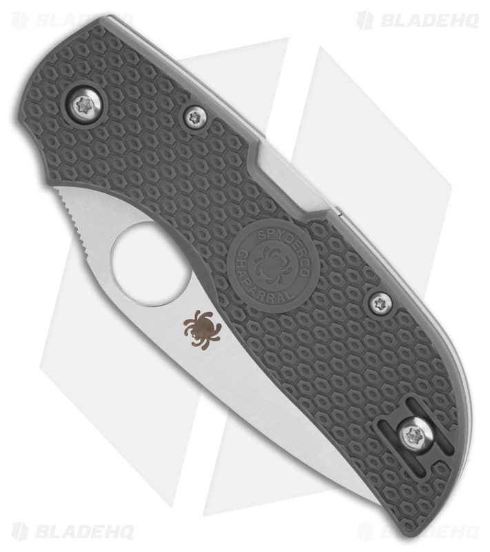 Spyderco Chaparral Lightweight Gray FRN Satin Fully Serrated
