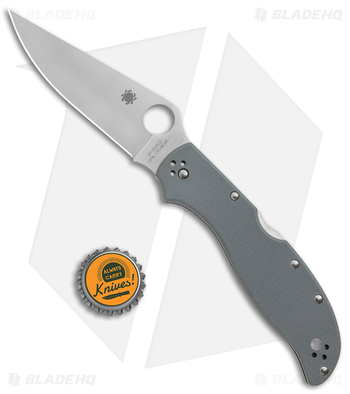 Spyderco Stretch 2 XL Lock Back Knife Gray G-10 - Blade HQ