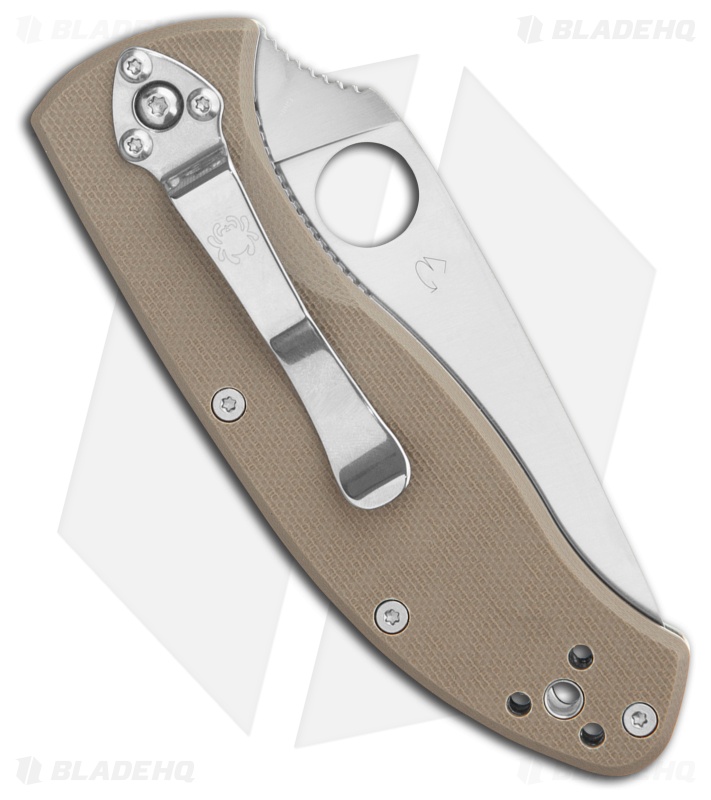 Spyderco Tenacious M4 Brown + Spyderco Swick 6 Fixed Blade Knife