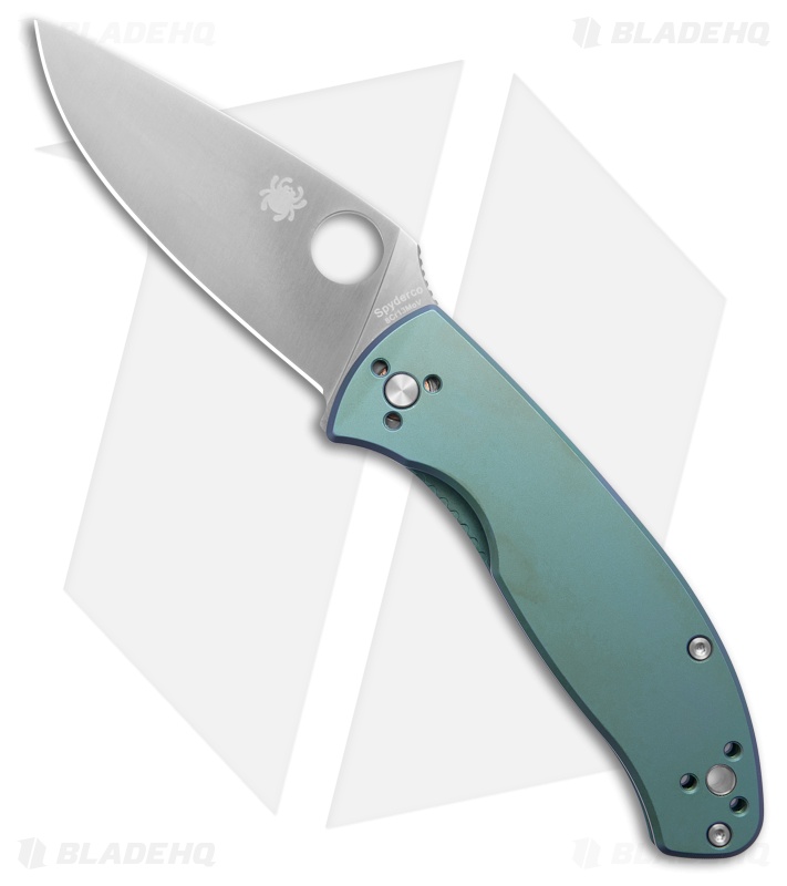 Spyderco Tenacious Knife Blue Titanium Satin