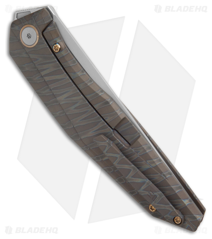 WE Knife Co. Cybernetic Knife - Tiger Stripe Titanium | Blade HQ