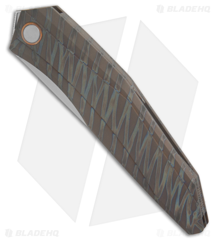 WE Knife Co. Cybernetic Knife - Tiger Stripe Titanium | Blade HQ