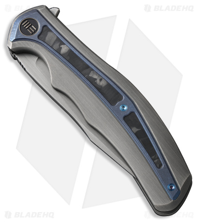 WE Knife Co. Zonda Frame Lock Knife Ti Blue Satin - Blade HQ