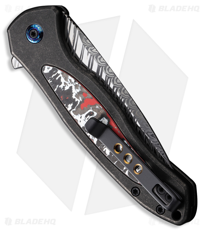 WE Knife Co. Kitefin Button Lock Knife Black Ti w/ Nebula FatC ...