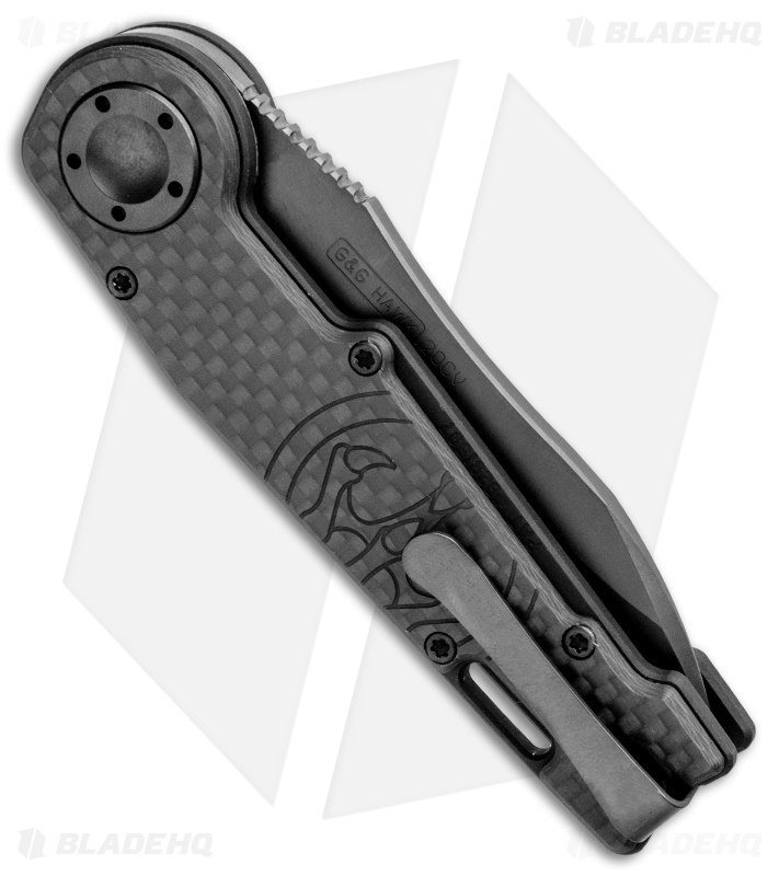 G&G Hawk MUDD Auto Knife | Carbon Fiber + Black | Blade HQ